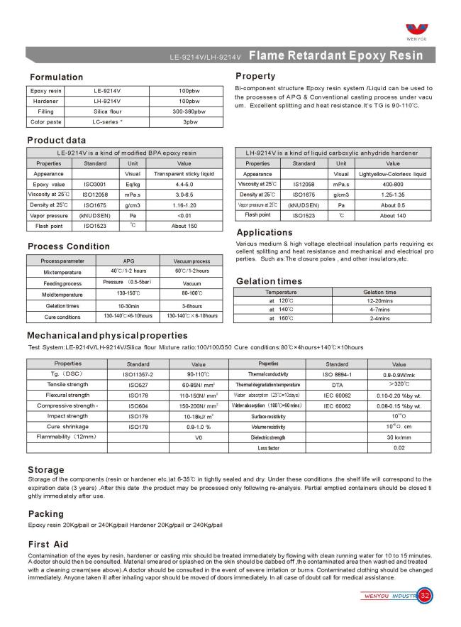Epoxy Resin Liquid for Transformer CT PT