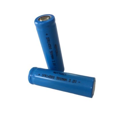 中国 小型AAサイズ リチャージ可能なシリンダー リチウムバッテリー 3.2V 600Mah IFR 14500 販売のため