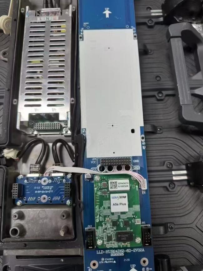 Close-up view of LightTINK P3.91 LED display module