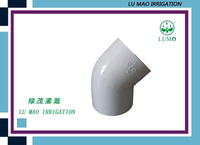 China Micro Irrigation Fittings Socket Weld 45 Degree PVC Pipe Elbow Connector for sale