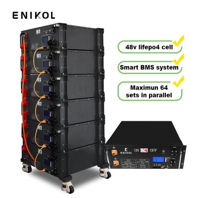 China Lithium Battery 48v 100ah Lifepo4 Backup Storage 5kwh Rack Mounted Battery for sale