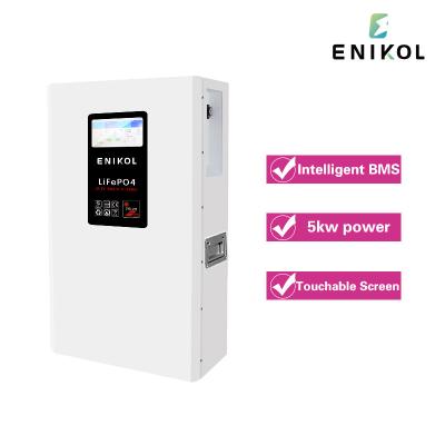 China Witte staal LiFePO4 zonnebatterij met ingebouwde BMS 48V 100AH 5120WH Te koop