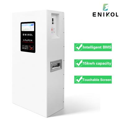 China Touchable Screen Wall Mounted 15kwh Lithium Battery 51.2v 300ah Lifepo4 Home Energy Storage Battery Te koop