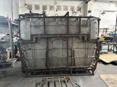 China Custom Extra-Large Cast Aluminum Rotomolding Mold with Steel Skeleton Cage for Industrial Pallet Containers & Large Storage Tanks for sale