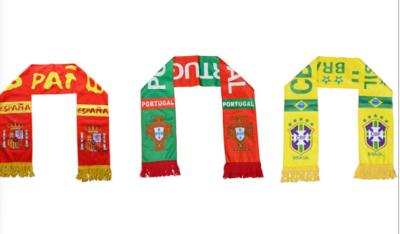 China customized 2018 Russian World Cup scarf souvenir football fans scarf for sale
