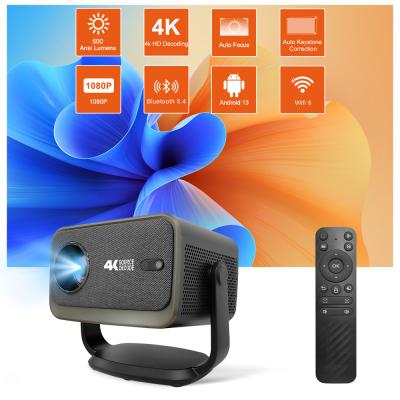China Flyin Projector P20 Plus Android 13 500Lumens High Resolution 4K Android 13 2gb 16gb LED P20 Plus Wifi6 Smart Home Theater LCD Projector for sale