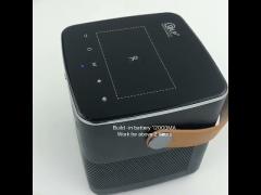 Flyin P12 1080P Max 4K Mini Projector 9000mAh Battery Outdoor Video 400 ANSI Lumens Android 9 2GB/16GB DLP Link 3D Projector