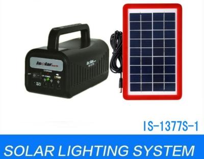 China solar powered energy 5W solar home system with lithium battery LED emergency light red color for sale