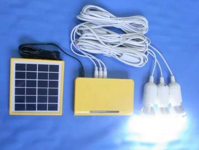 China 10W solar home power system solar energy with 3W LED bulbs  yellow solar home system with lithium battery for sale