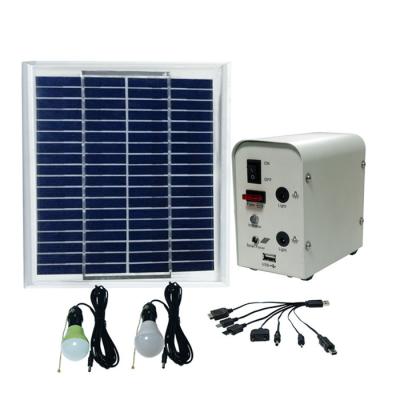 China 5W solar power system for home lighting, outdoor charging, DC12V output and USB for sale