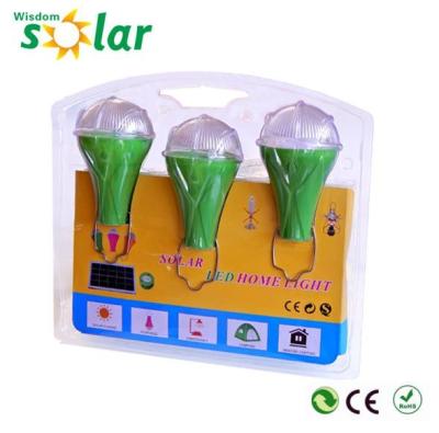 China Economy competitive solar home lighting system with 3 LED bulbs for Lighting Africa for sale