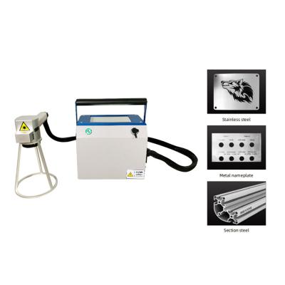 China Portable Metal Engraving Device Logo Printing Handheld Fiber Laser Marking Machine for sale