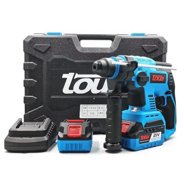 Industria delle costruzioni Foratura elettrica a martello rotativo da 21 V con batteria al litio da 4,0 Ah * 2pcs