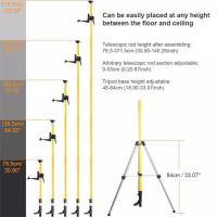China Precision ±1mm/5m 3M Elevated Tripod for Rotary Laser Level Dumpy Level Cross Line Laser for sale