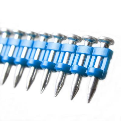 Cina 15-40mm Collated Gas Drive Pins Striscia di plastica Concreto Chiodo Durable in vendita