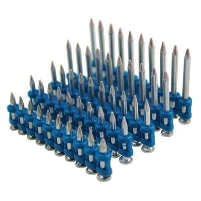 China 1000pcs/caixa 27mm aço betão colados pinos/pinguinhos para gás Nail Gun Betão Nail à venda