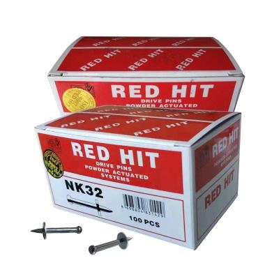 China Secure Your Ceiling with 32MM RED HIT Concrete Nail Ceiling Clips and 12mm Washer Dia for sale