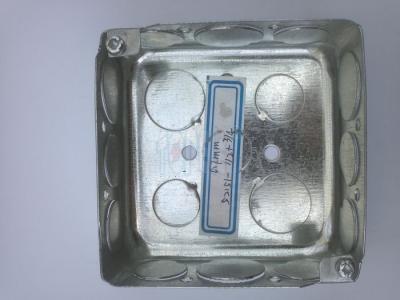 China 4” UL Galvanized Steel Square Electrical Conduit metal Box, Outlet Junction Boxes for sale