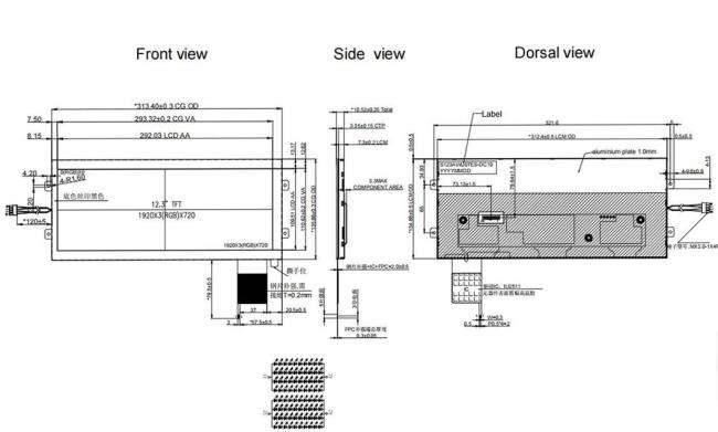 8.8 Inch 1280 X 320 Highlight Mutil-Touch Pcap Bar Type TFT LCD Display