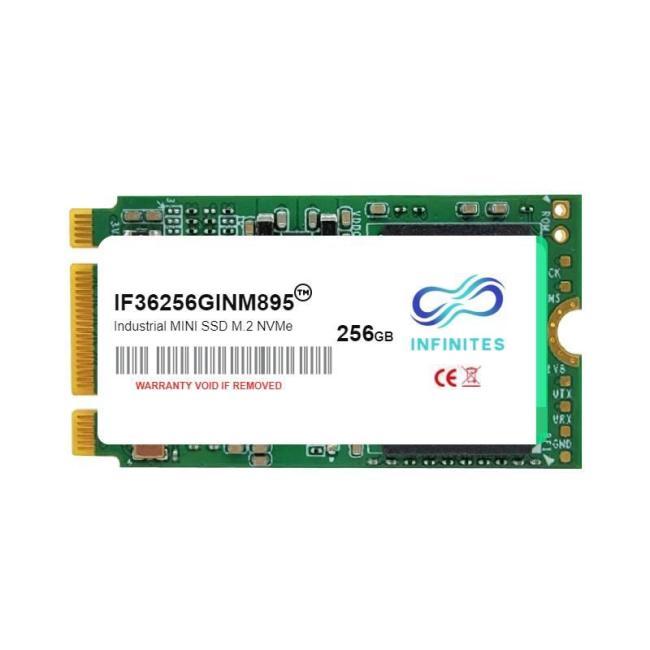 Industrial M. 2 Pcie SSD, N-26m2 (2242) , 256 GB, 3D Pslc Flash, -40° C to +85° C Nand Flash Memory