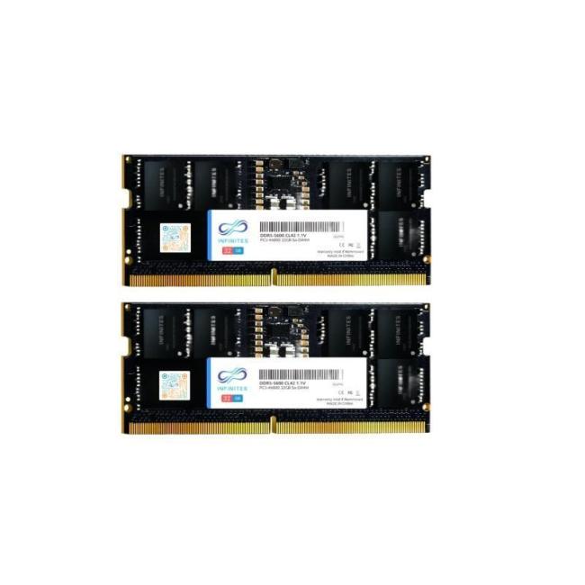 DDR5 262pin 32GB 5600MHz So-DIMM PC-44800 1.1V Non Ecc Gen 5 Memory Consumer Garde Memory Module Speed Booster Overclocking Memory Speed up to 5000MHz
