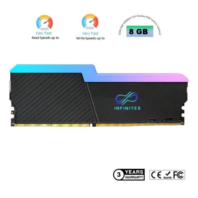 High Capacity RAM 16GB DDR 4 3200 Computer RAM 16 GB DDR4 with RGB Light