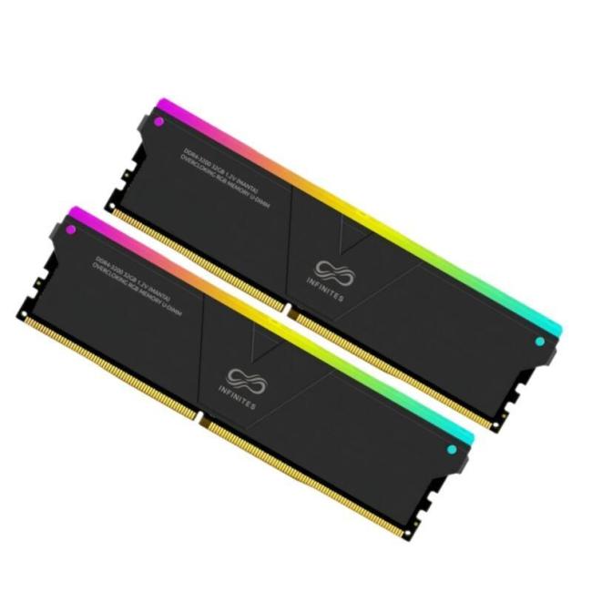 Infinites Memory Solution DDR4 288pin 32GB (2*16GB) 3200MHz Udimm PC-25600 1.35V Non Ecc Gen 4 RGB Gameing Memory Stick Kits