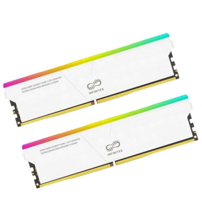 Infinites Memory Solution DDR5 288pin 16GB 3600MHz (2*16G) Udimm PC-48000 1.1V Non Ecc Gen 5 RGB Gameing Memory Stick Overclocked Memory Kits