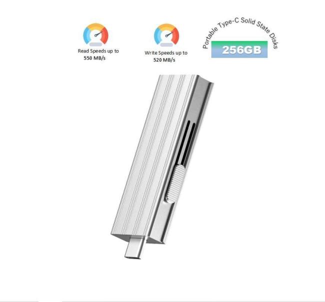 Infinites Portable Type-C Solid State Disks Sk USB 3.2 Flash Drive Provides a Read Speed of up to 550MB/S and a Write Speed of 520MB/S 512GB