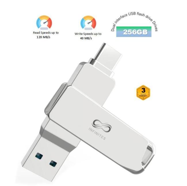 Infinites Portable Type-C Solid State Disks Sk USB 3.2 Flash Drive Provides a Read Speed of up to 550MB/S and a Write Speed of 520MB/S 512GB