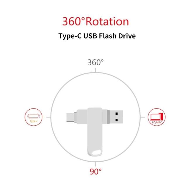 Mfi Certified High Quality Ios Flash Drive Dual Interface USB Flash Drive Read Speed of up to 120 MB/S and a Write Speed of 40 MB/S