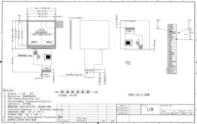 China Kingpins 1.54 Inch TFT LCD 240*240 IPS 1.54 Inch LCD Module for sale