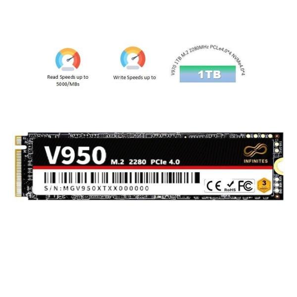Quality 1GB M.2 2280MHz Pcle4.0*4 Nvme Internal SSD Drives 5000MB/S ODM for sale