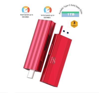 Cina Disco di stato solido portatile OEM USB C Ssd Disco rigido esterno 128GB USB 3.2 Stick in vendita