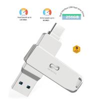 China OEM Dual Interface USB C+USB3.2  256GB USB Flash Drive Wide Compatibility for sale