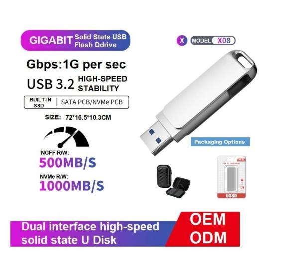 Bulk X07 Portable USB C Flash Drive 1tb Memory Stick Support PC Smart TV