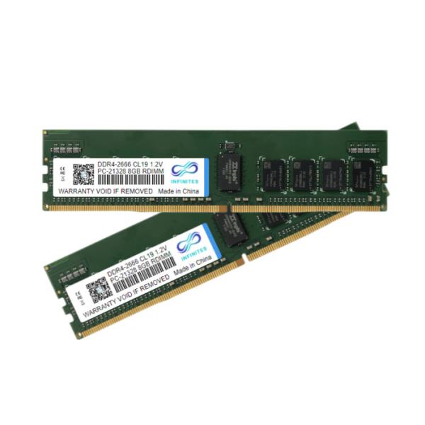 Μνήμη διακομιστή INFINITES DDR4 2666MHz R-DIMM 8GB Αρχικά τσιπ Kingtiger Ημιαγωγός εξοπλισμός Σταθερή απόδοση για υψηλή ταχύτητα μεταφοράς δεδομένων