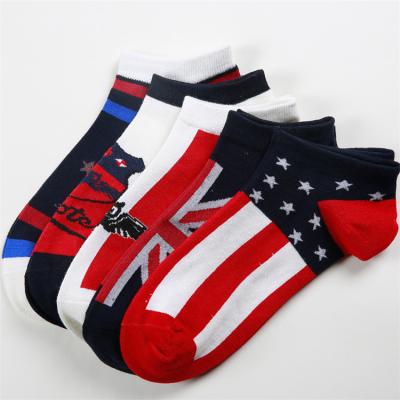 China Custom logo colorful cotton ankle socks for men for sale