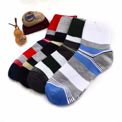 China Wholesale OEM striped cotton leisure socks for men for sale