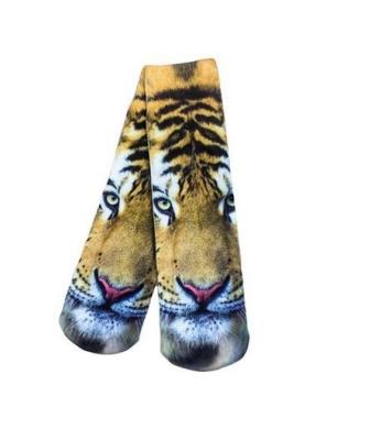 China 3D printing sublimation custom OEM knitted mid calf tube cotton socks for sale
