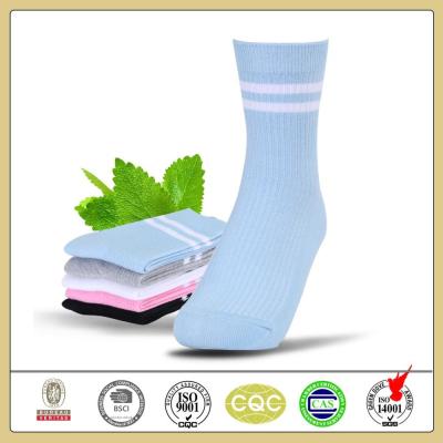 China Wholesale young girl school socks women striped cotton socks custom design lady sock for sale