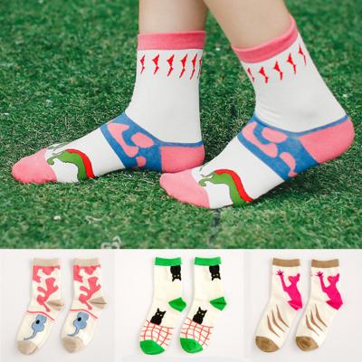 China Cute cartoon design custom cotton socks for school girls for sale