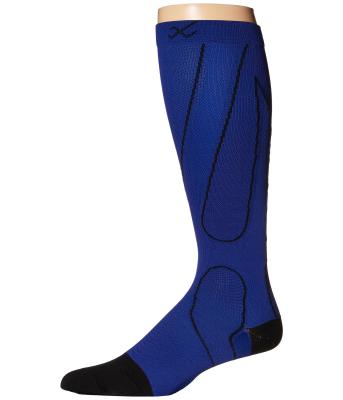 China Men's Compression Cushioned Nylon Polyester Ribboned Socks for sale