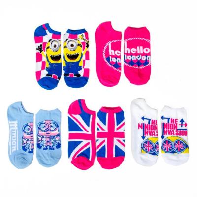 China Fashion custom colorful design summer invisible no show boat ship socks for women for sale