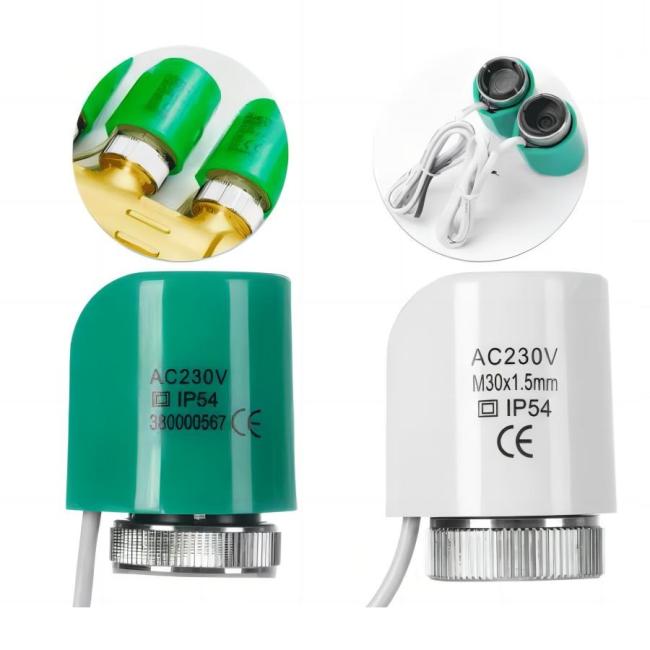 220V Water heaing Electro Thermal Actuator with Electrical on/Off-Controls Electro-Thermal Actuator for Floor Heating