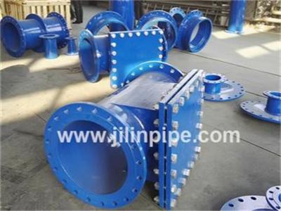 China Ductile iron pipe fittings, double flanged hatch-boxes. for sale