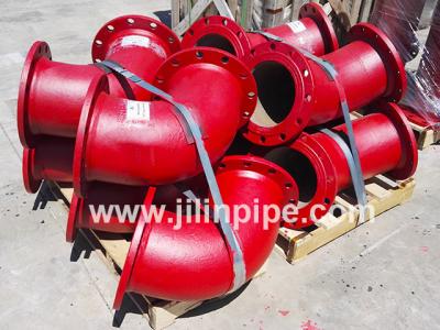 China Ductile iron pipe fittings, double flanged bends for sale
