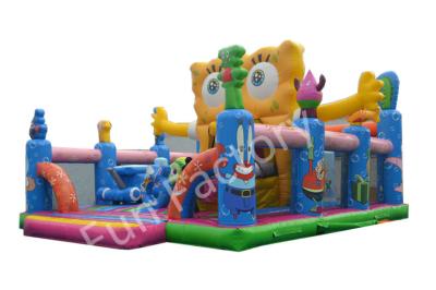 China Impressão combinado inflável de Popups Digital dos desenhos animados de Aquapark Spongebob à venda