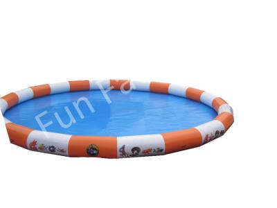Cina Giochi gonfiabili dell'acqua della piscina gonfiabile rotonda all'aperto con stampa del pesce ed il telone impermeabile blu in vendita