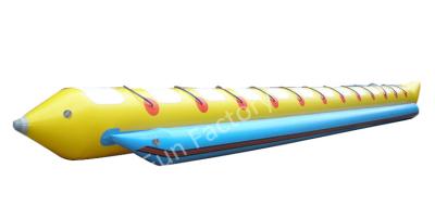 Cina Barca di banana gonfiabile di 12 delle persone di giallo lungo sport acquatici del PVC per gli adulti/bambini in vendita